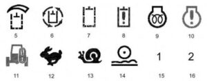 Heavy Equipment Caterpillar Warning Symbols [Detailed]